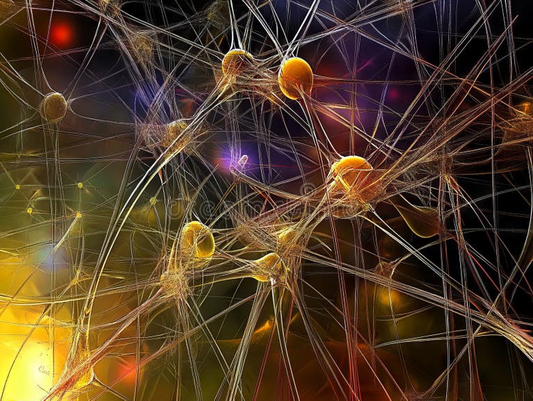 A Computer Generated Image of a Bunch of Neurons Stock Photo - Image of ...