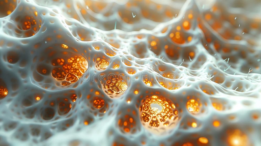 A Computer Generated Image of a Cell with a Lot of Holes in it Stock ...