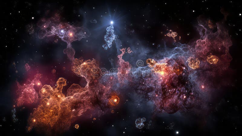 Computer Generated Image of a Cluster of Stars Stock Illustration ...