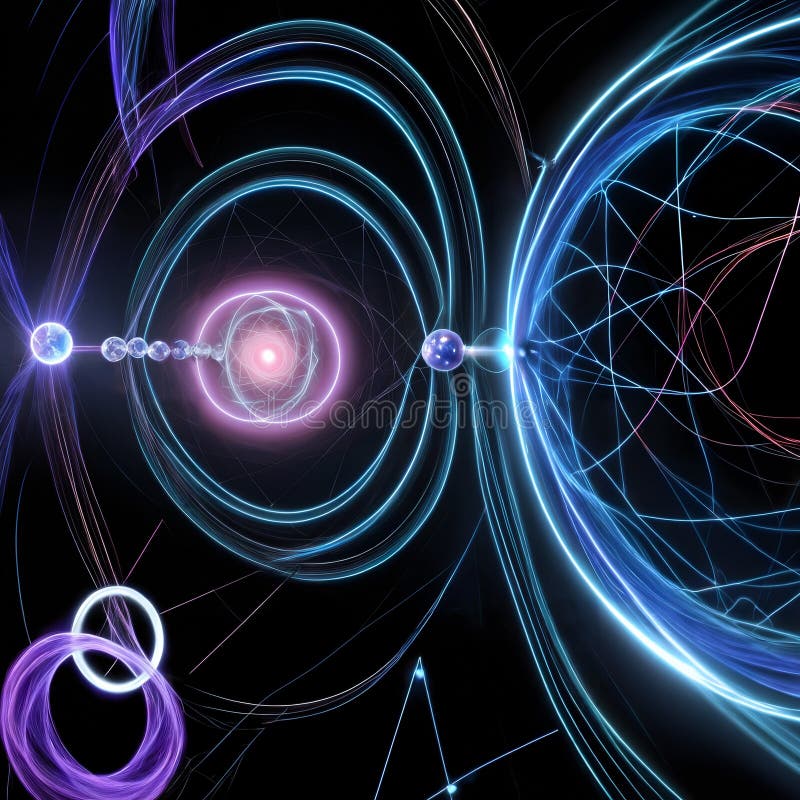 A Computer Generated Image of a Colorful Quantum Network. Stock ...