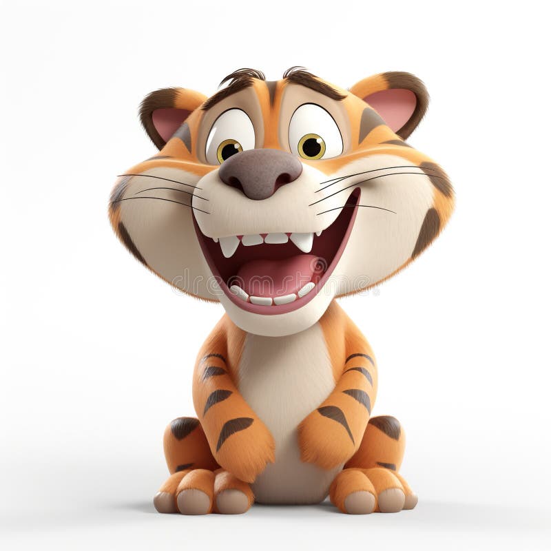 Cute Tiger Character - Playful and Adorable Stock Illustration ...