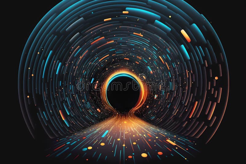 Computer-generated Image Depicting a Black Hole in Space. Stock Photo ...