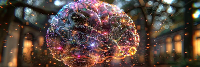 A Computer Generated Image Depicting a Brain Created from Luminous ...