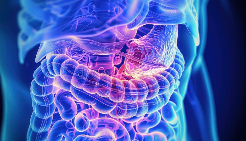 A Computer Generated Image Depicting the Stomach and Intestines of a ...