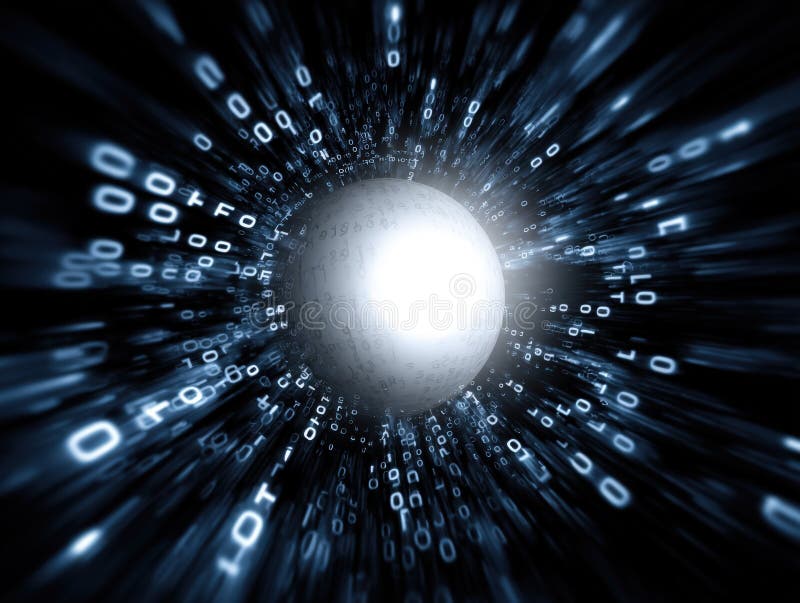 This is a Computer Generated Image Depicting a Tunnel of Binary Code Stock Image - Image of ...