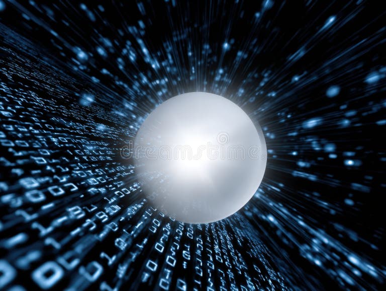 This is a Computer Generated Image Depicting a Tunnel of Binary Code Stock Photo - Image of ...