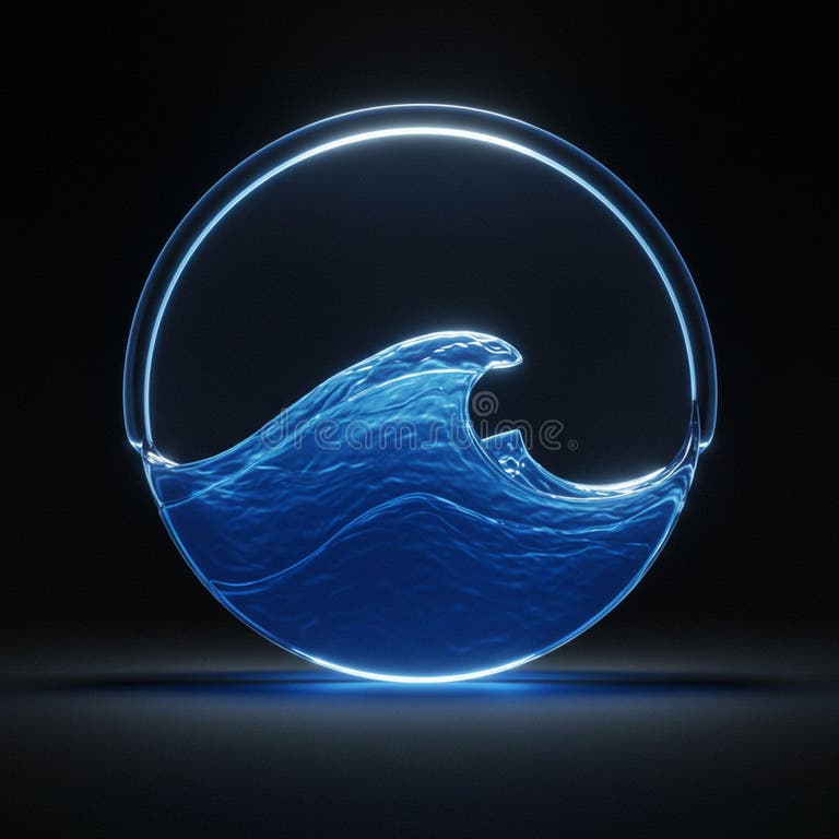 A Computer-generated Image Depicts a Stylized, Transparent Wave ...