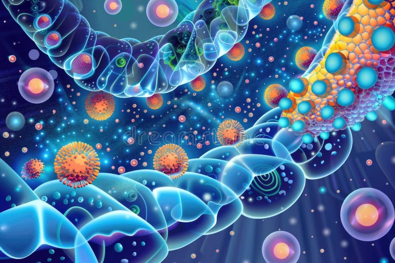 Computer Generated Image of a DNA Structure. Suitable for Scientific ...