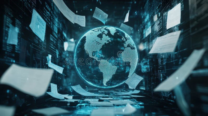 Computer Paper Flying Stock Illustrations – 2,860 Computer Paper Flying ...