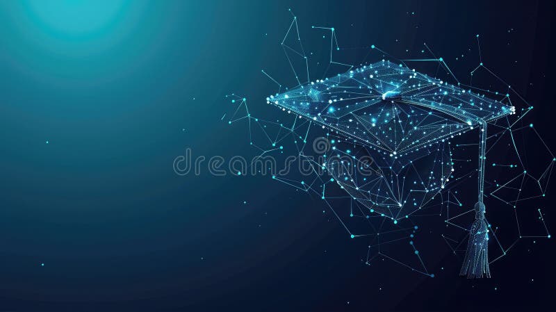 A Computer Generated Image of a Graduation Cap Stock Image - Image of ...