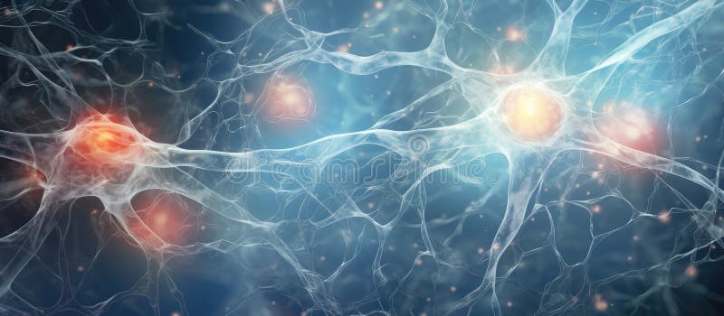 A Computer Generated Image of a Group of Neurons Connected To Each ...