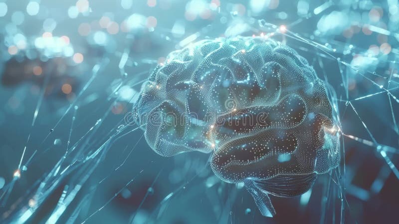 Computer Generated Image of Human Brain Stock Illustration ...