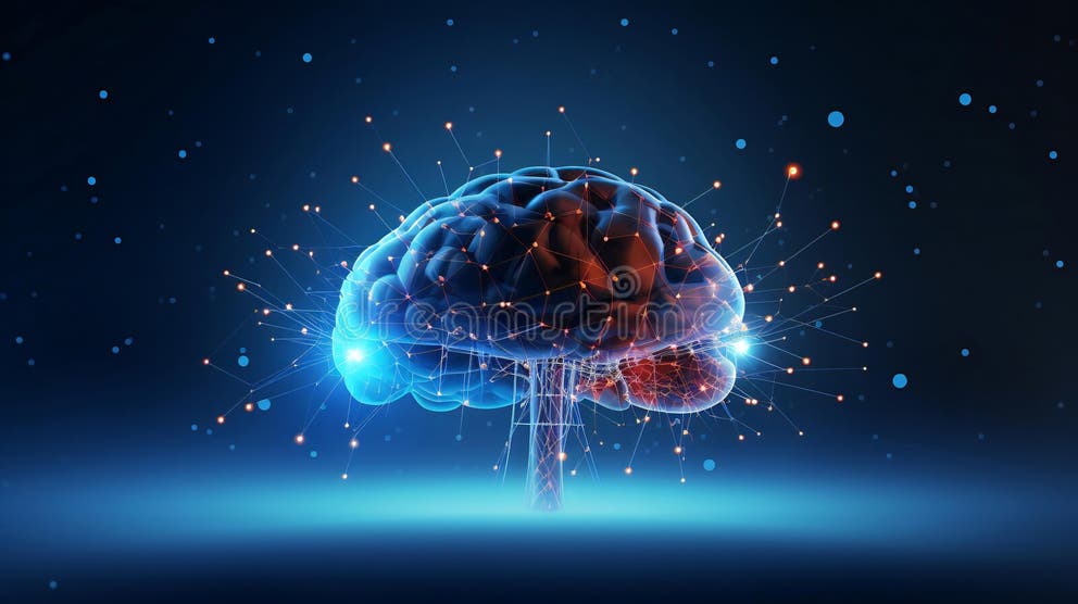 A Computer-generated Image of a Human Brain. Generative Ai Stock Image - Image of generative ...