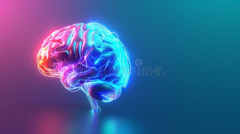 Computer Generated Image of a Human Brain Revealing Detailed Structure ...