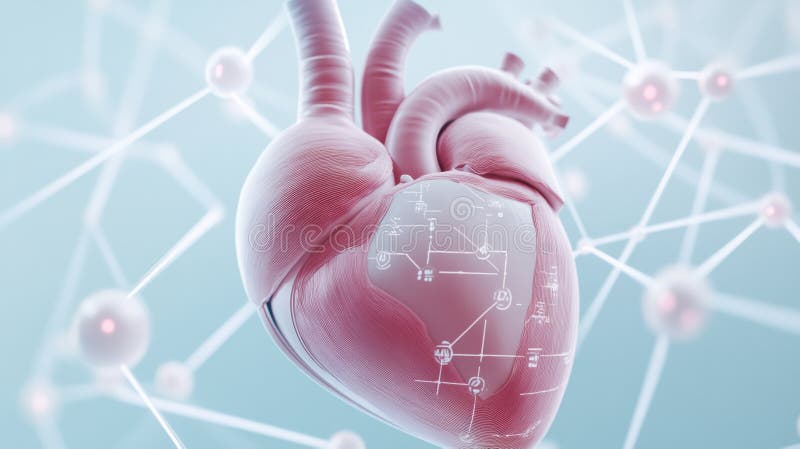 A Computer Generated Image of a Human Heart with Wires Connecting it ...