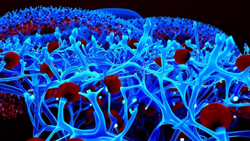 A Computer Generated Image Illustrating a Fungus that is Growing on a ...