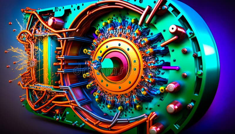 Computer Generated Image of Large Machine. Generative AI Stock ...