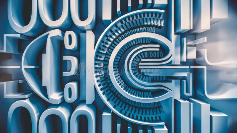 A Computer Generated Image of a Large Number with the Letters C and D ...