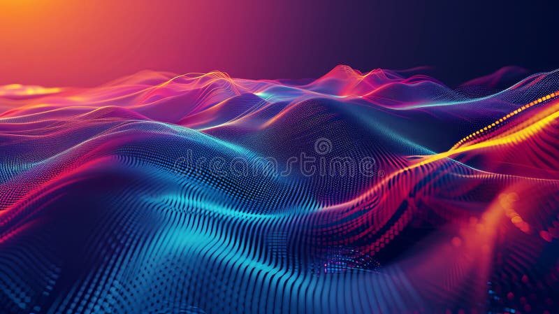 Computer Generated Image of Majestic Mountain Range in Crisp Detail ...