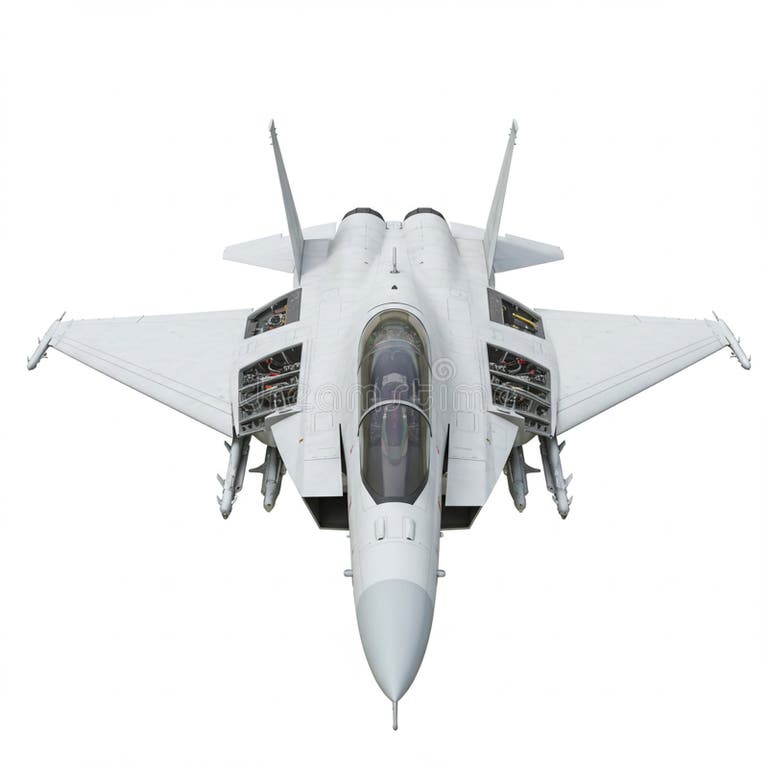 A Computer-generated Image of a Modern Fighter Jet Viewed from a High ...