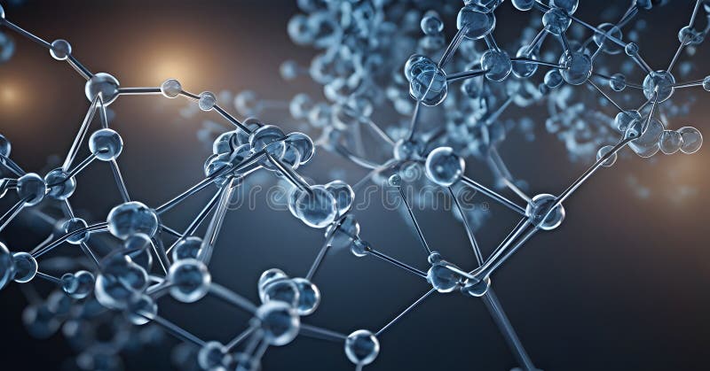 A Computer Generated Image of a Molecular Structure on a Dark ...