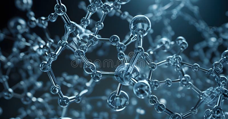 A Computer Generated Image of a Molecular Structure on a Dark ...