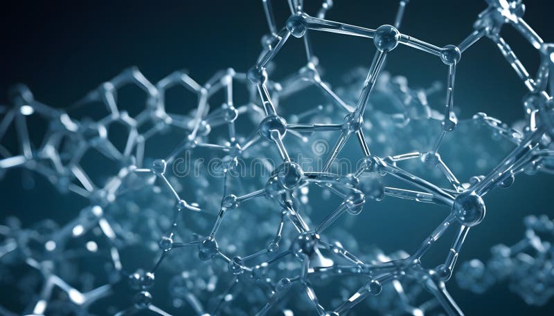 A Computer Generated Image of a Molecular Structure on a Dark ...