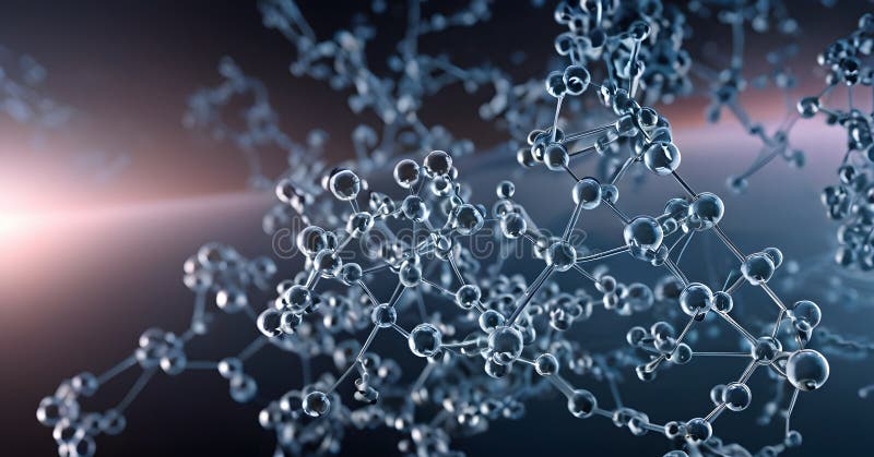 A Computer Generated Image of a Molecular Structure on a Dark ...