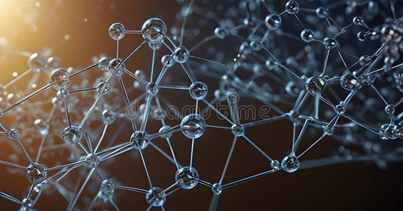 A Computer Generated Image of a Molecular Structure on a Dark ...