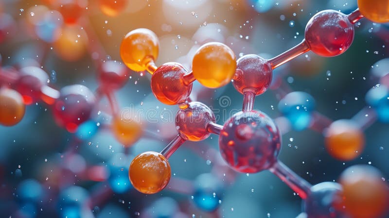 A Computer Generated Image of a Molecular Structure Stock Image - Image ...