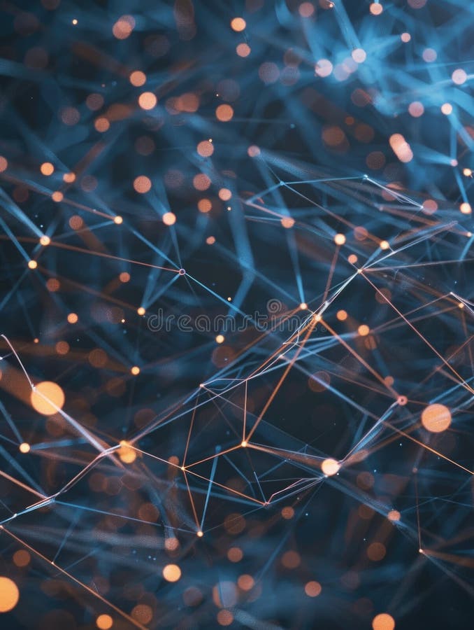 A Computer Generated Image of a Network of Lines and Dots Stock Image ...