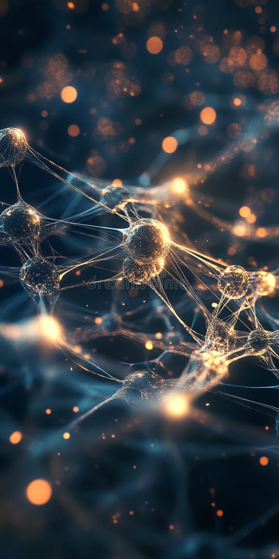 A Computer Generated Image of a Network of Neurons Stock Illustration ...