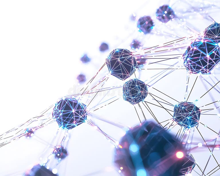 A Computer Generated Image of a Network of Spheres Stock Image - Image ...