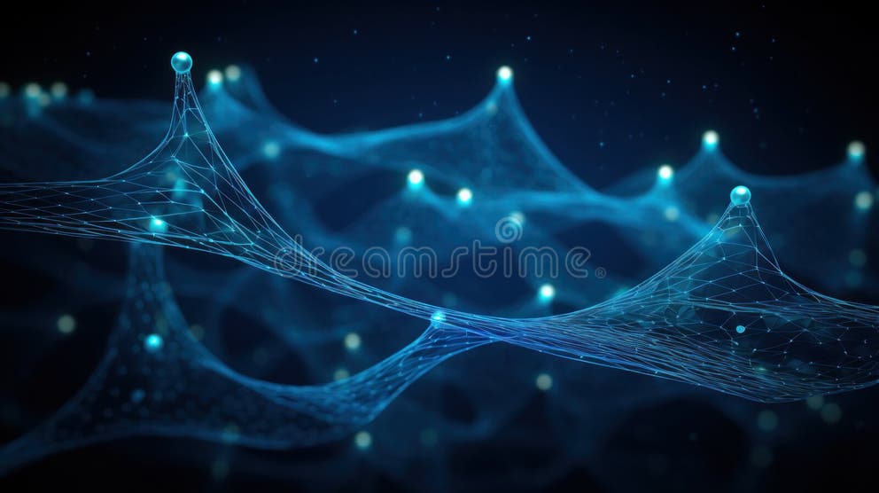 A Computer Generated Image of a Networked Structure, AI Stock ...