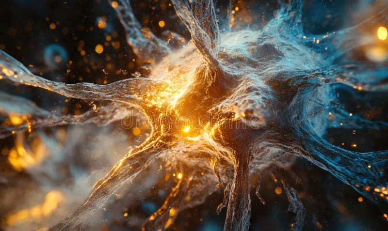 A Computer Generated Image of a Neuron Stock Photo - Image of design ...