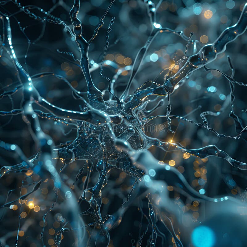 A Computer Generated Image of a Neuron in the Brain Stock Illustration ...