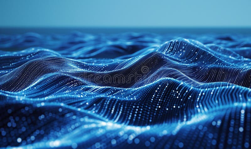 Computer Generated Image of Ocean Waves Stock Illustration ...