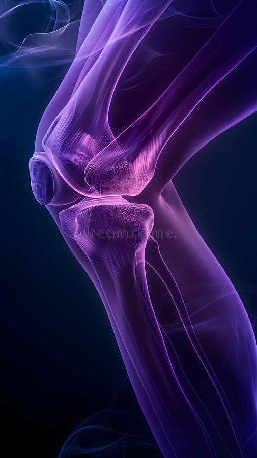 A Computer Generated Image of a Person S Knee Joint Stock Image - Image ...