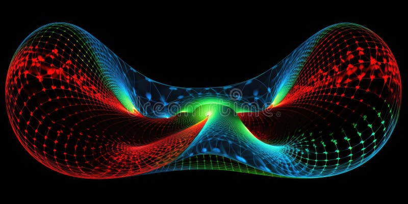 A Computer Generated Image of a Red and Green Wave, Panoramic Banner ...