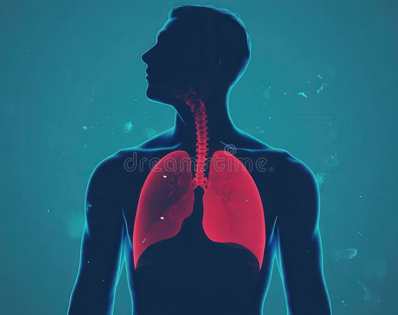 This is a Computer Generated Image Showcasing a Human Individuals Lungs ...