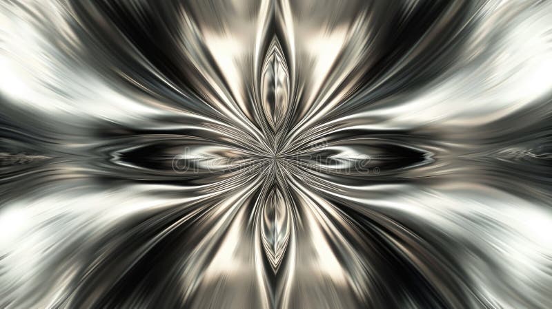 Computer Generated Image of a Silver Flower Stock Illustration ...