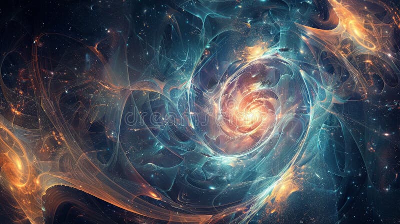 Computer Generated Image of a Spiral in Space Stock Image - Image of ...