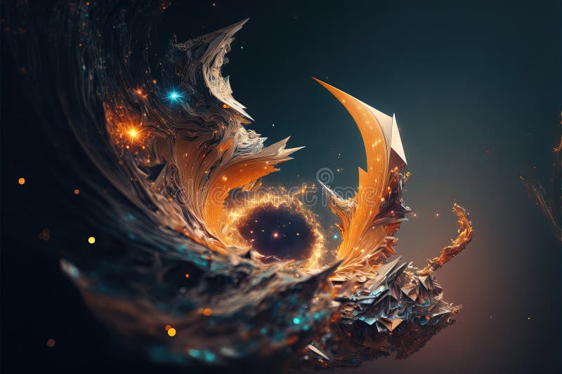 A Computer Generated Image of a Strange Looking Object with Bright ...