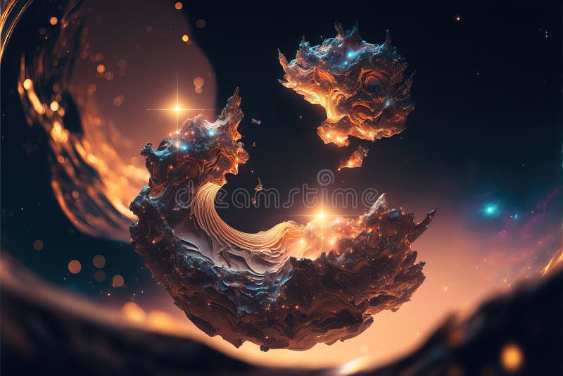 A Computer Generated Image of a Strange Object in Space with a Bright ...