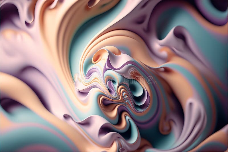 A Computer Generated Image of a Swirly Design in Blue Stock ...