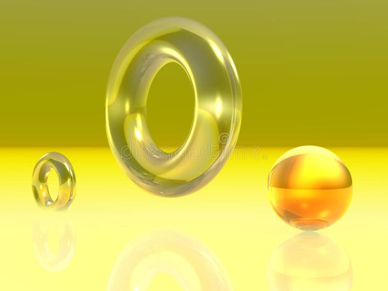 Abstract Background - Rings and Sphere Stock Illustration ...