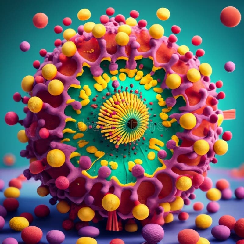 Computer Generated Image of a Virus Stock Illustration - Illustration ...