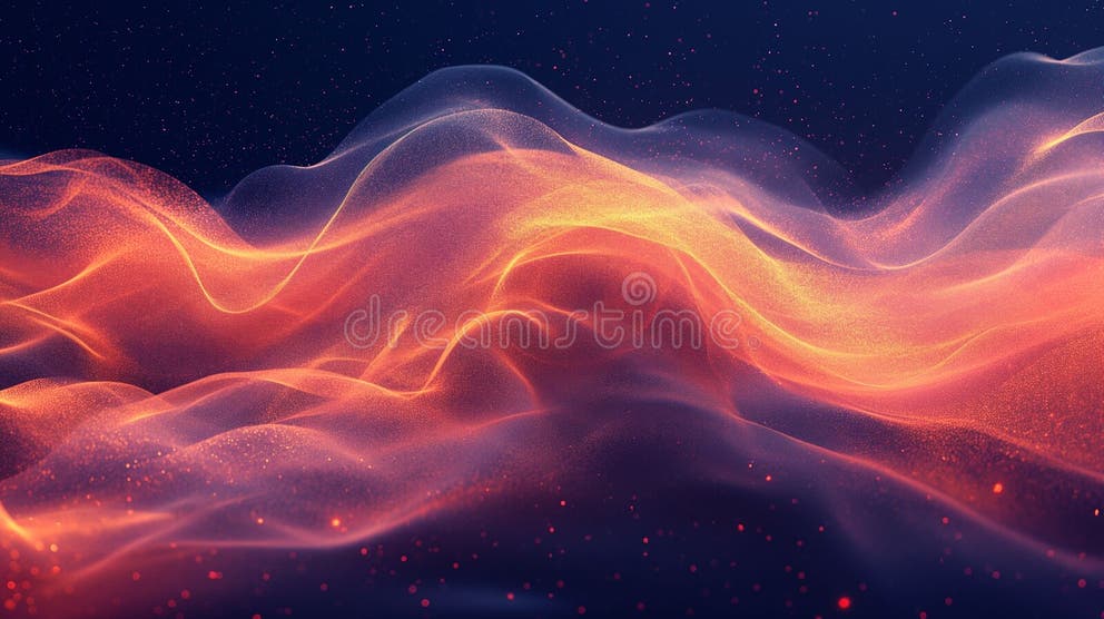 Computer Generated Image of a Wave of Fire Stock Illustration ...