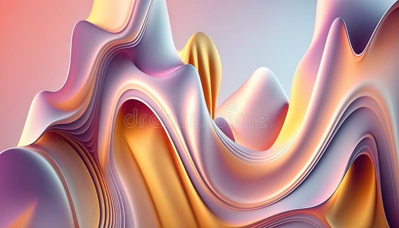 A Computer Generated Image of a Wave of Light and Color Stock ...