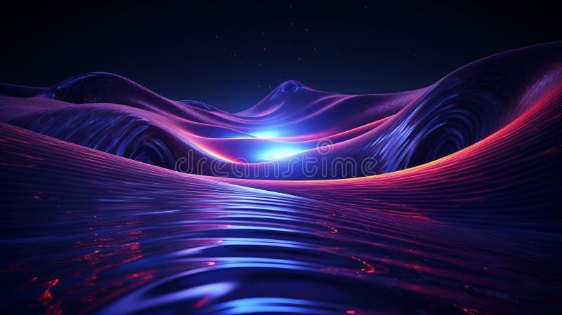A Computer Generated Image of a Wave in the Water Stock Illustration ...